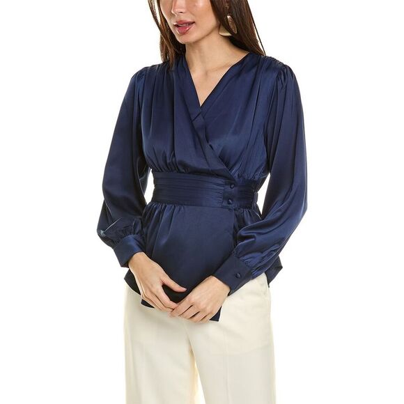 Gracia | Tops | Gracia Satin Wrap Blouse | Poshmark